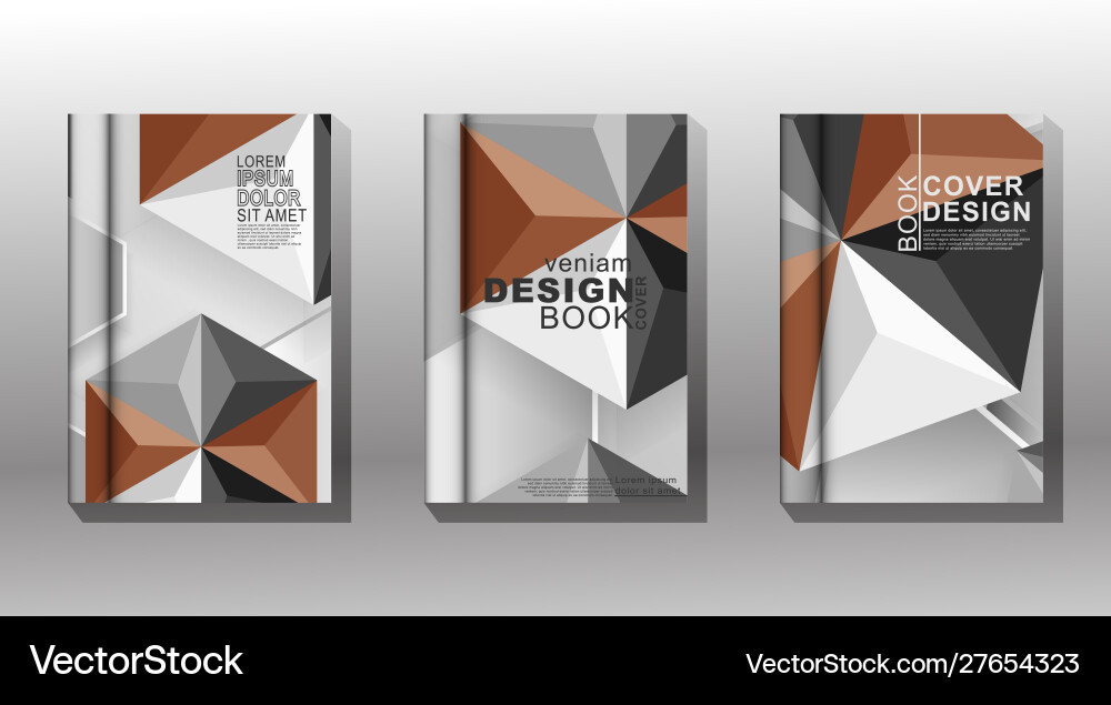 Collection book covers brochures etc hexagon Vector Image