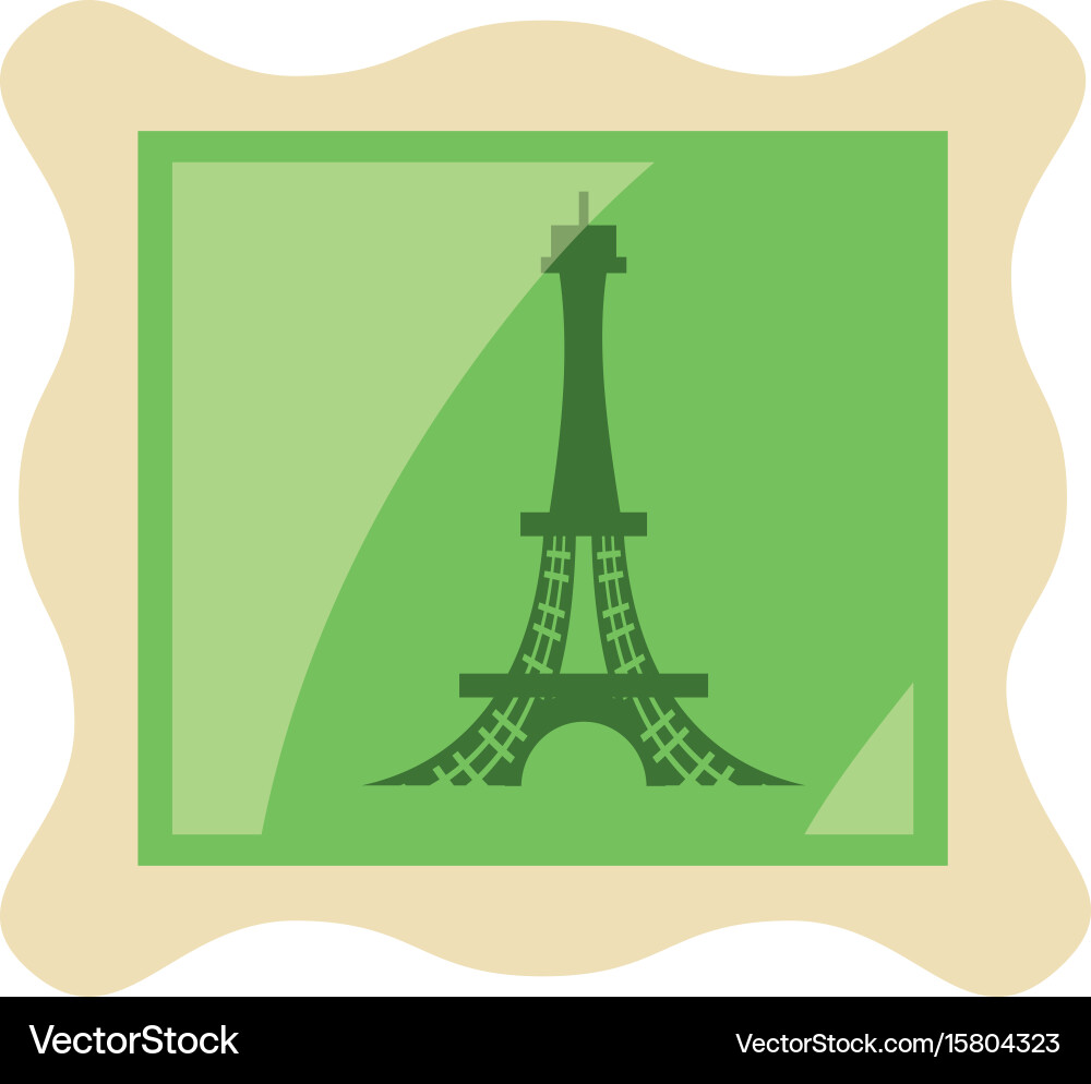 Eiffel tower stamp Royalty Free Vector Image - VectorStock