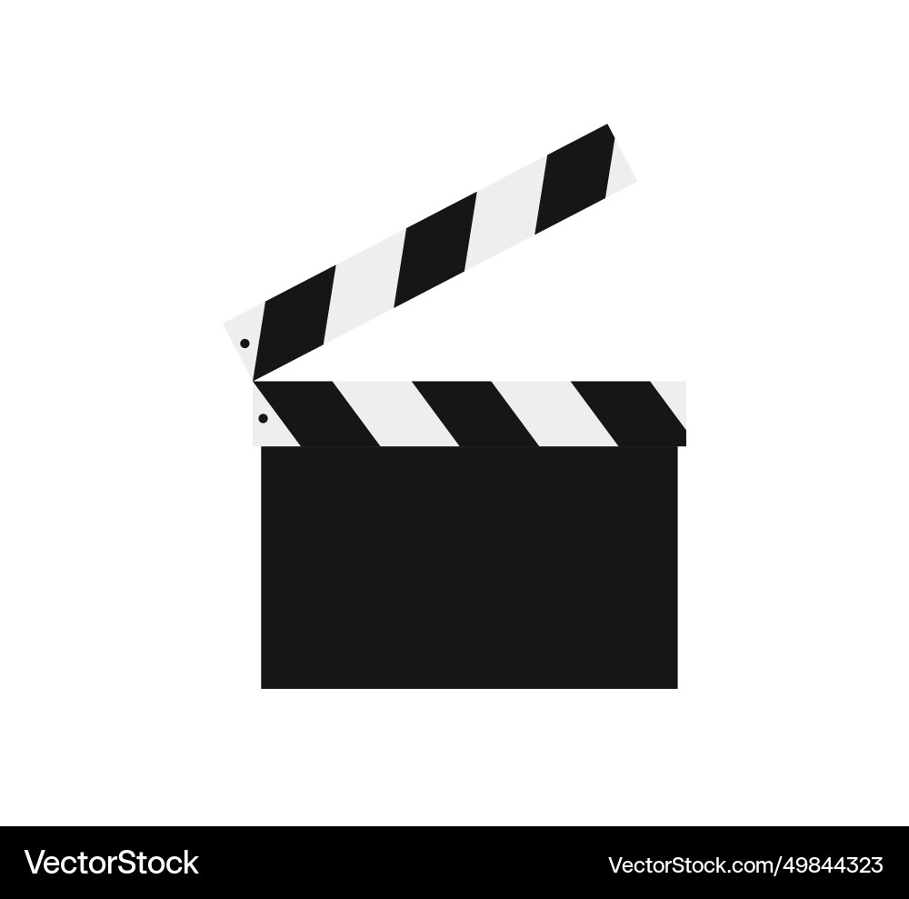 Film clapper board isolated on white background Vector Image