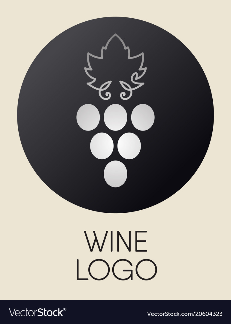 Grapes logo design element Royalty Free Vector Image Grapes logo design element Royalty Free Vector Image