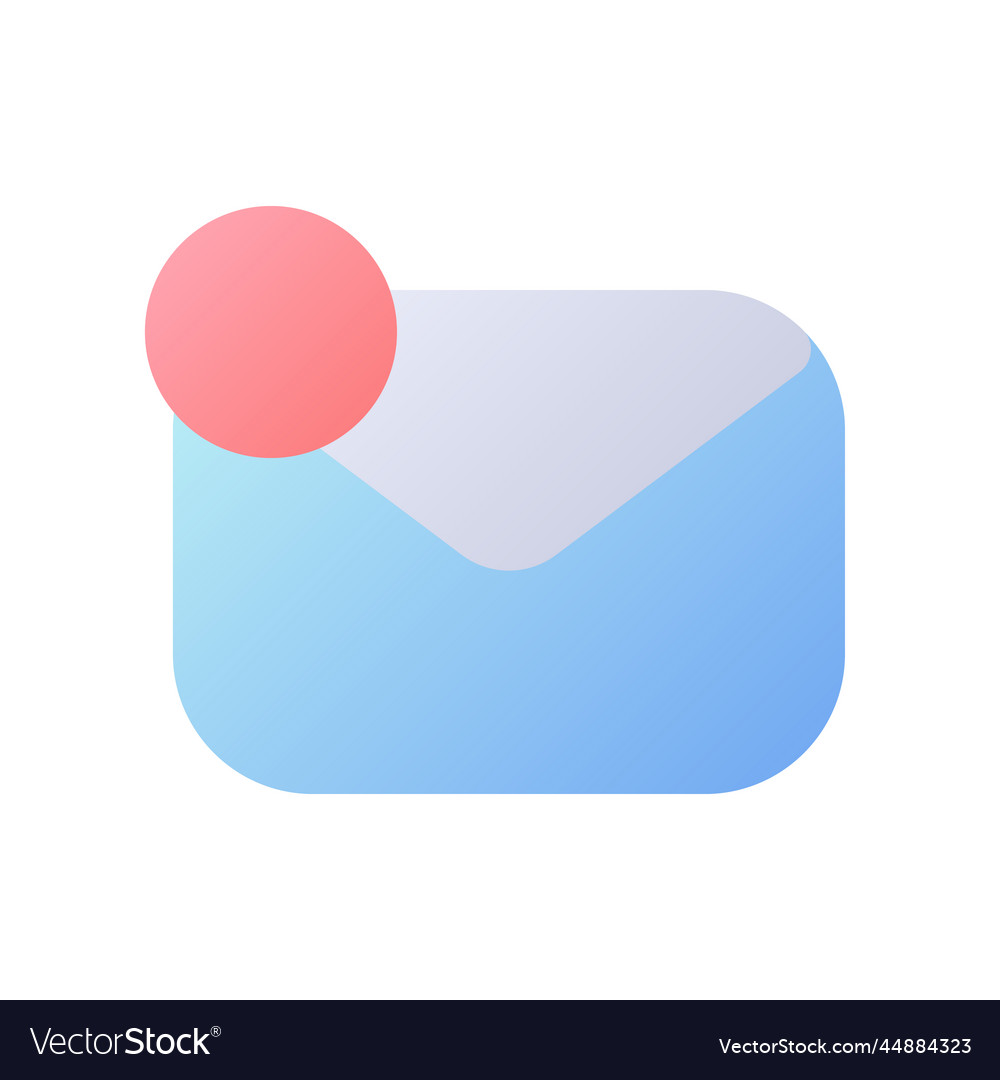Letter notification pixel perfect flat gradient Vector Image Letter notification pixel perfect flat gradient Vector Image