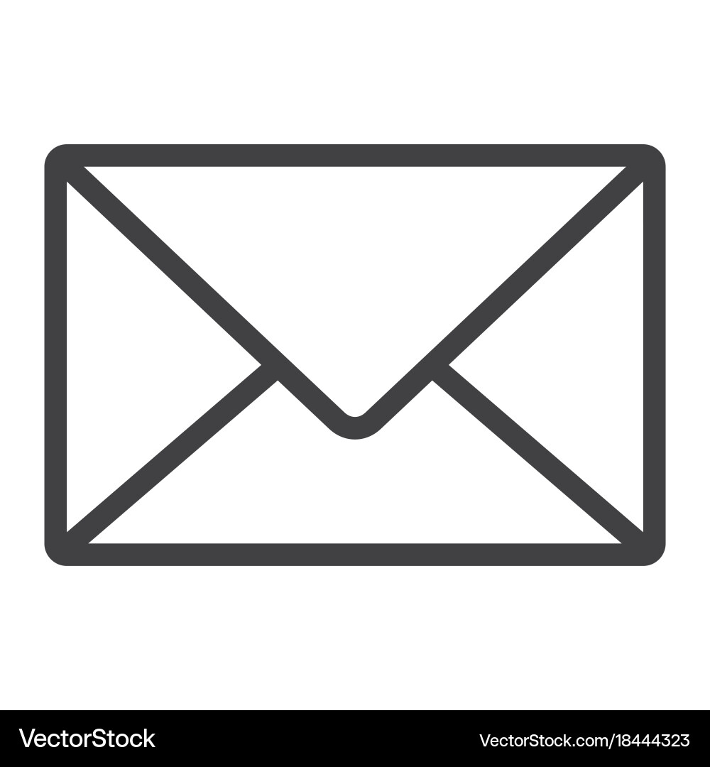 Mail line icon web and mobile letter sign Vector Image