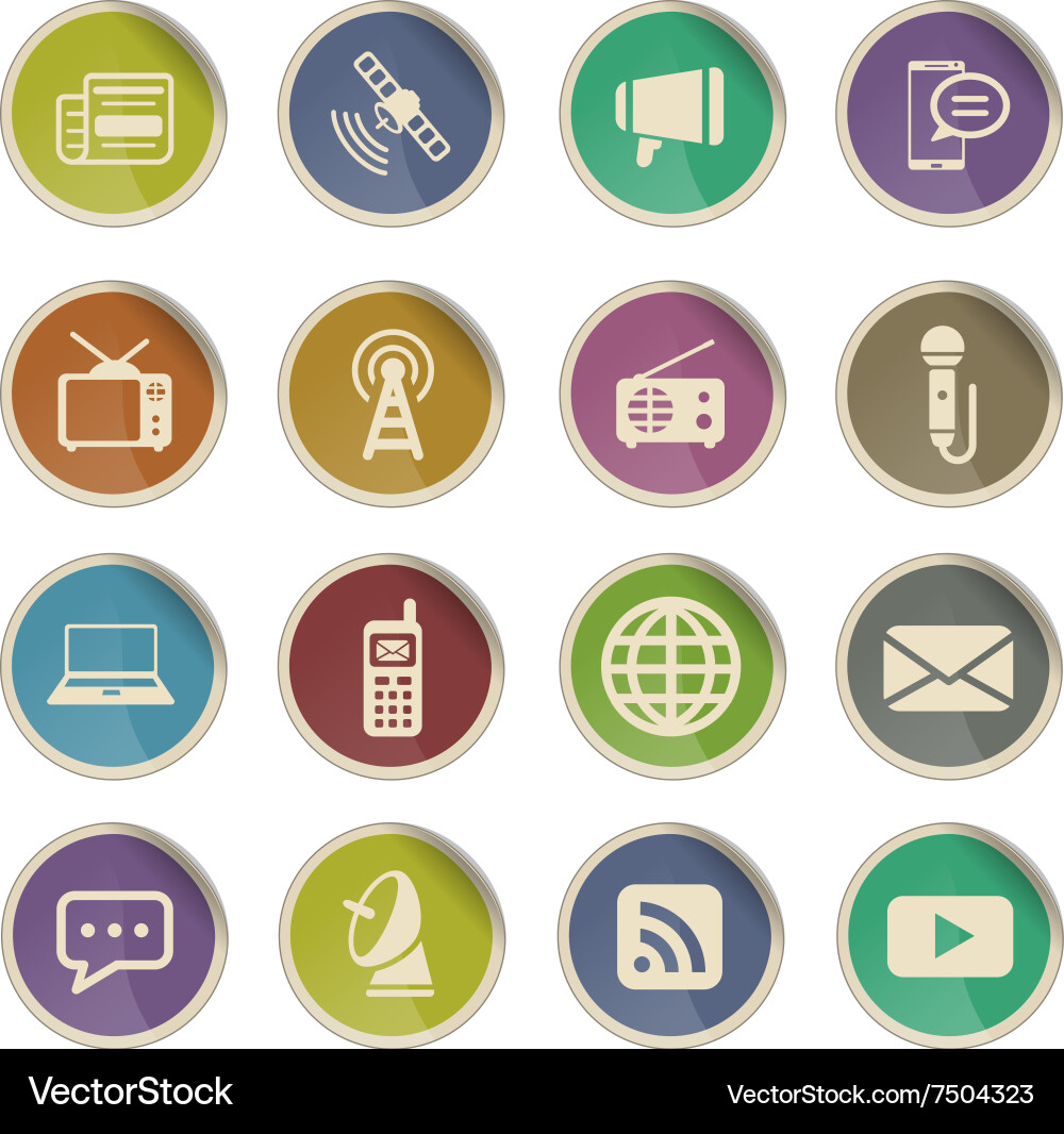 Media simply icons Royalty Free Vector Image - VectorStock