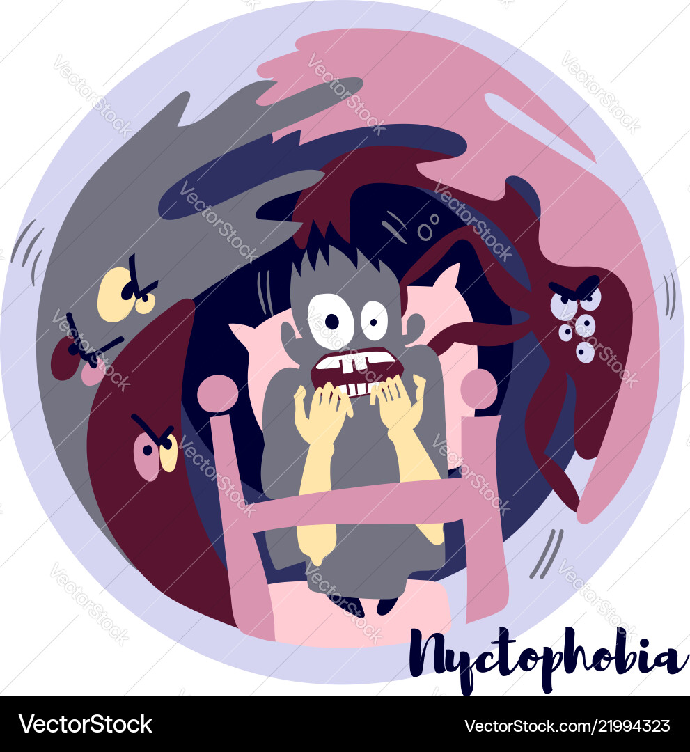 Nyctophobia Royalty Free Vector Image - VectorStock