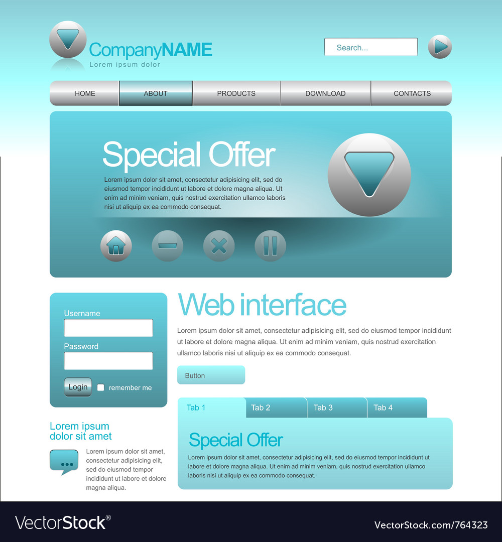 Web ui elements Royalty Free Vector Image - VectorStock