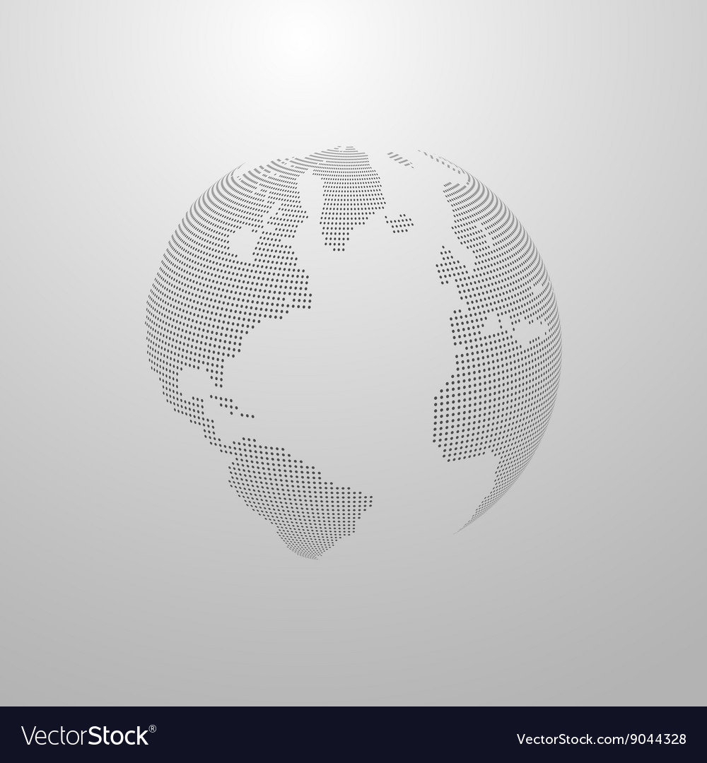 A world globe map Royalty Free Vector Image - VectorStock