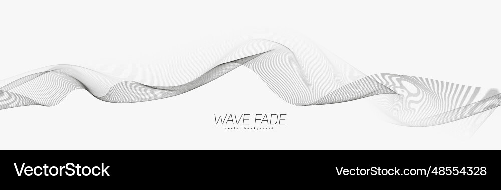 Abstract background with faded line waves warped Vector Image