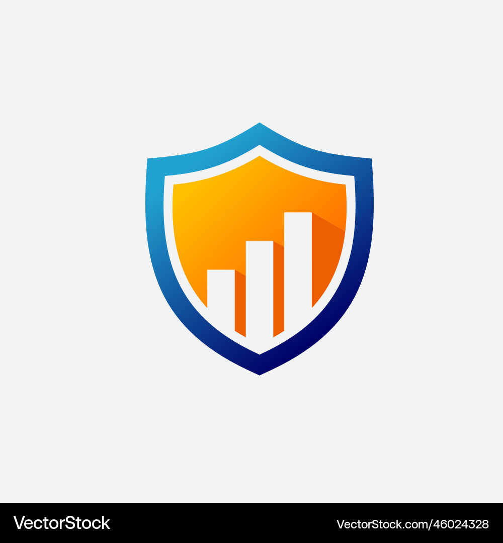 Business protection logo design Royalty Free Vector Image