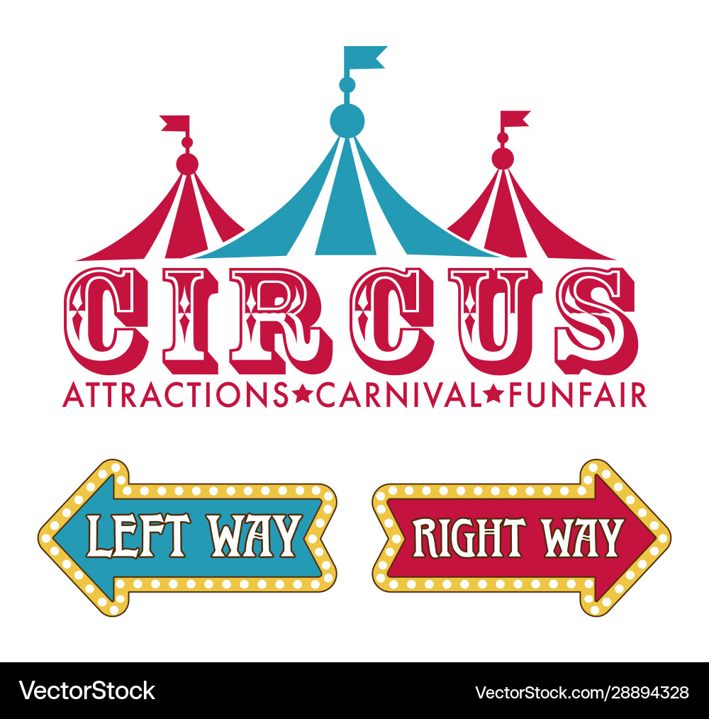 Carnival and funfair circus isolated icon big Vector Image