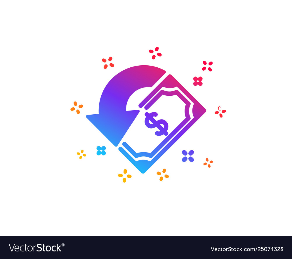 Cashback icon send or receive money sign Vector Image Cashback icon send or receive money sign Vector Image