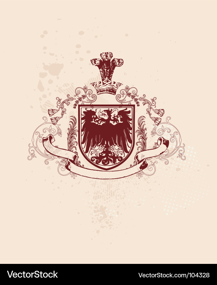 Heraldic shield Royalty Free Vector Image - VectorStock