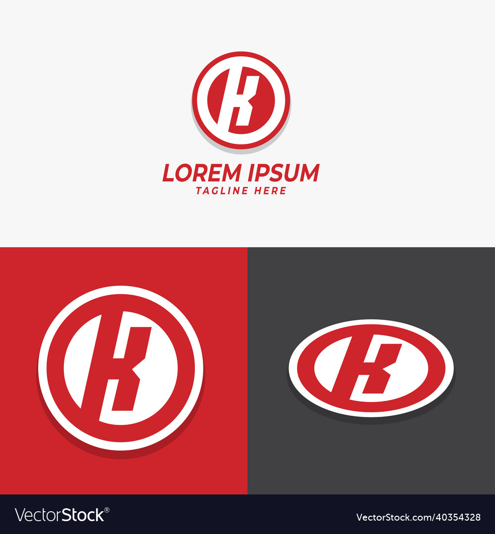 Initial circle logo template Royalty Free Vector Image