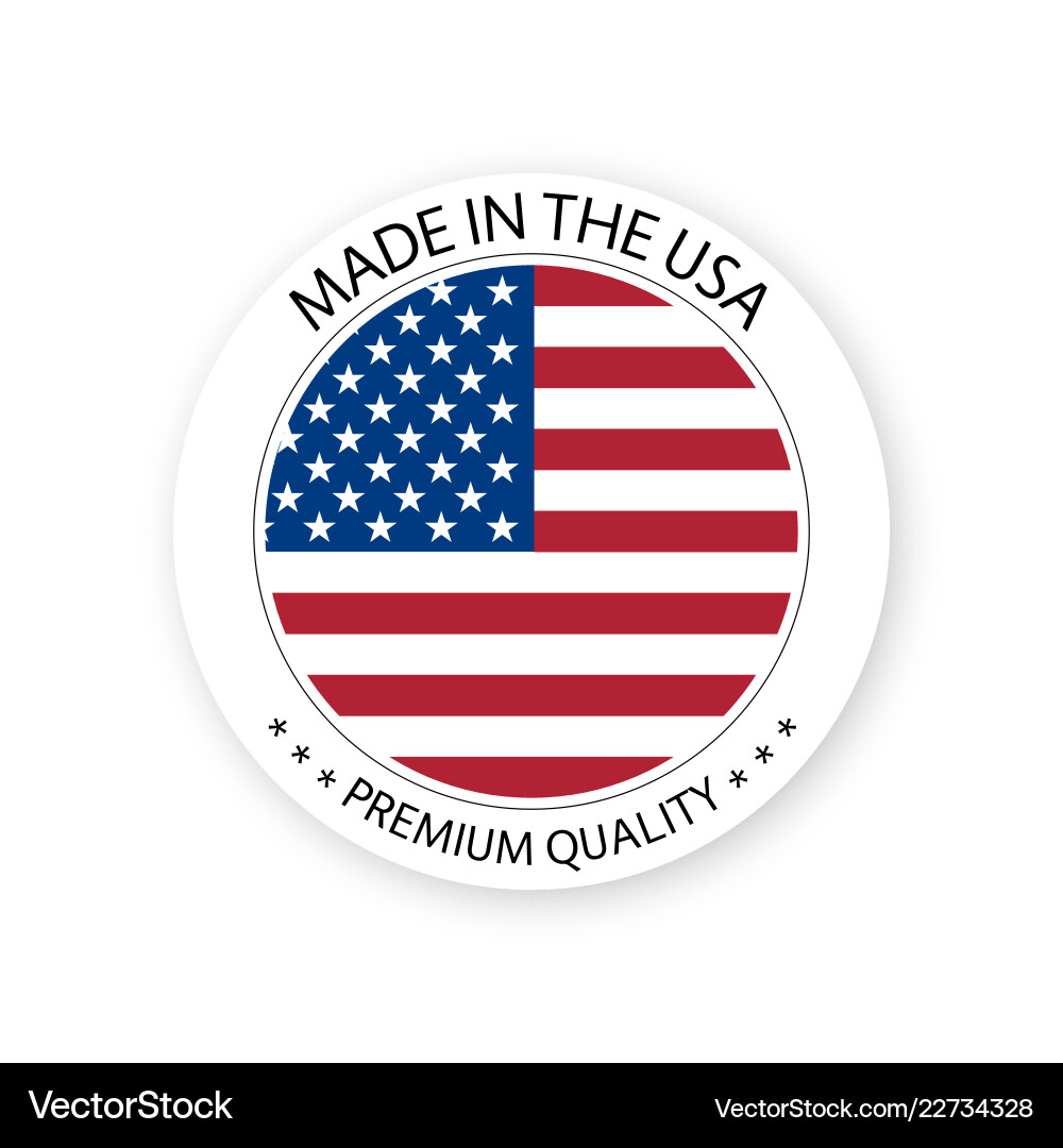 Modern made in the usa label Royalty Free Vector Image