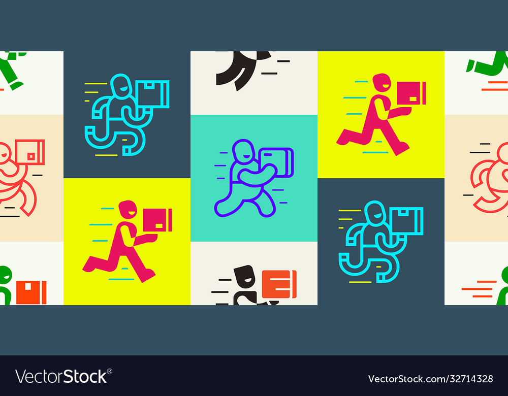 Seamless pattern with delivery Royalty Free Vector Image