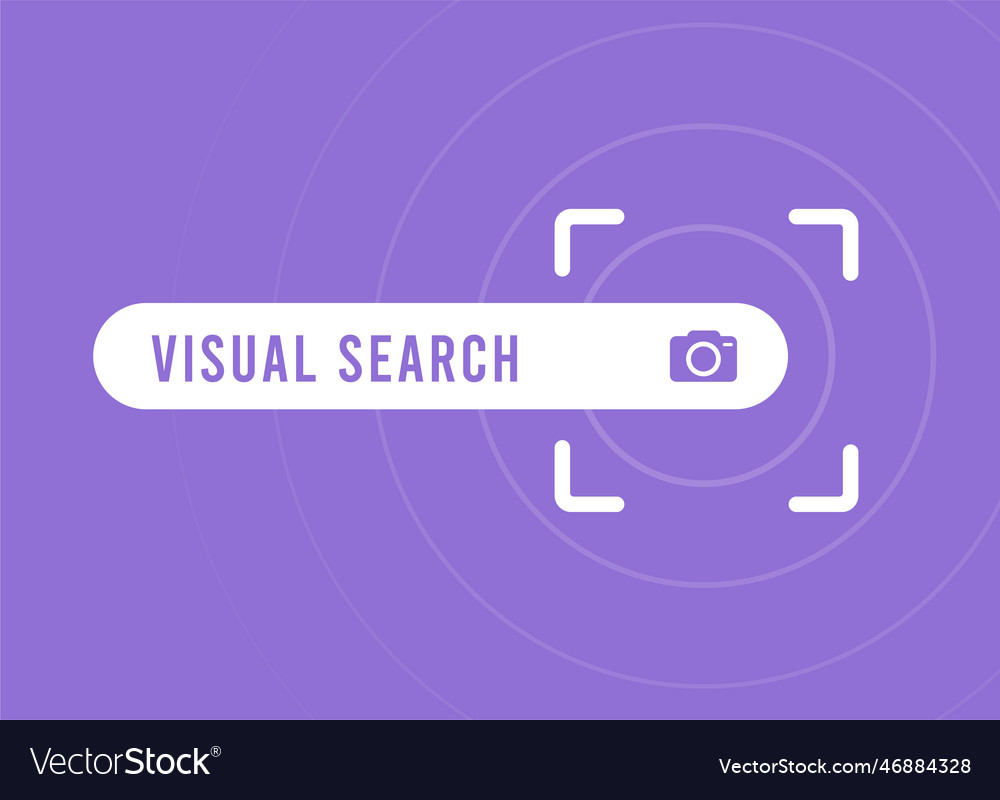 Visual search engine tool concept search by image Vector Image