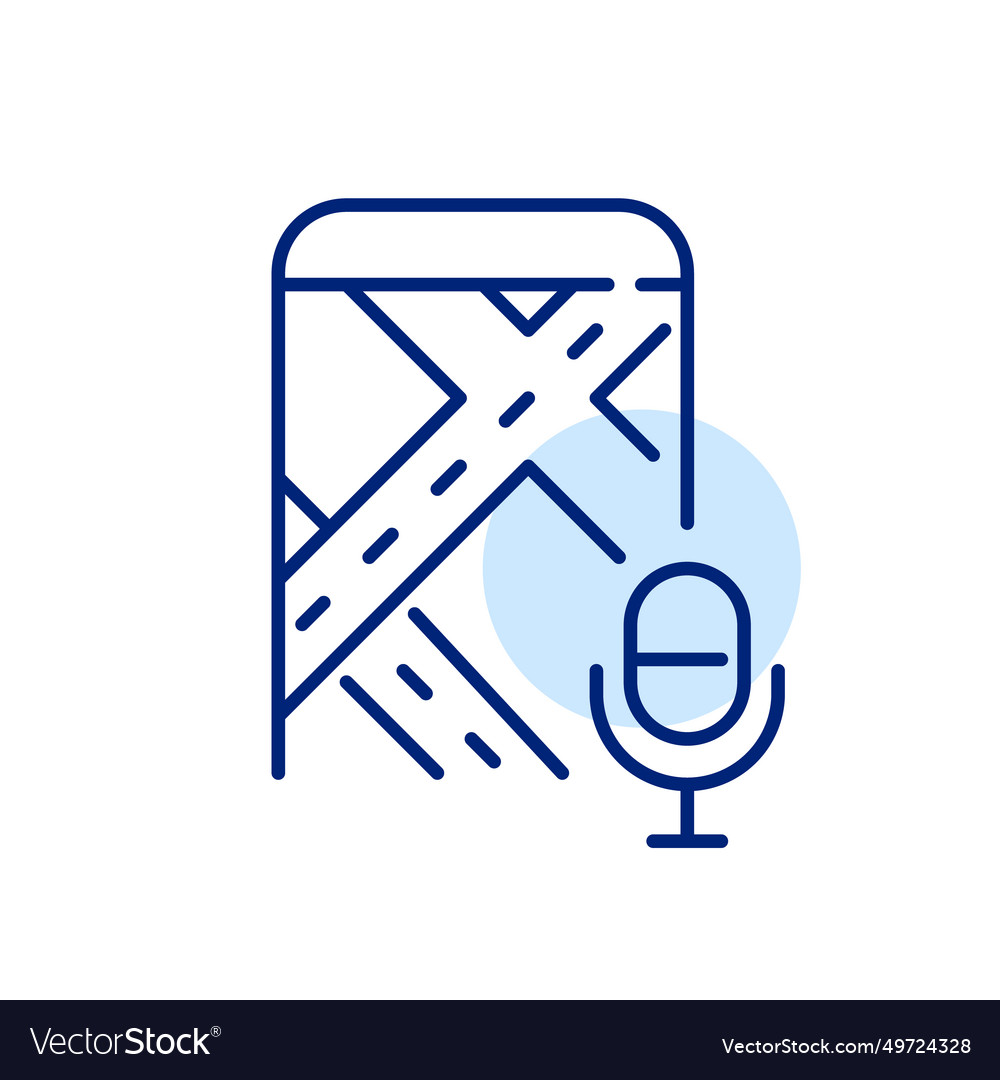 Voice command navigation app personal assistant Vector Image
