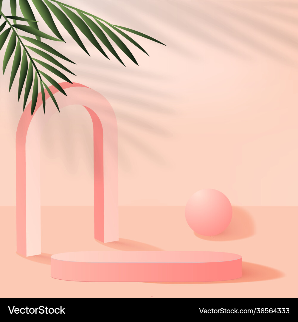 Abstract background with pink color geometric 3d Vector Image