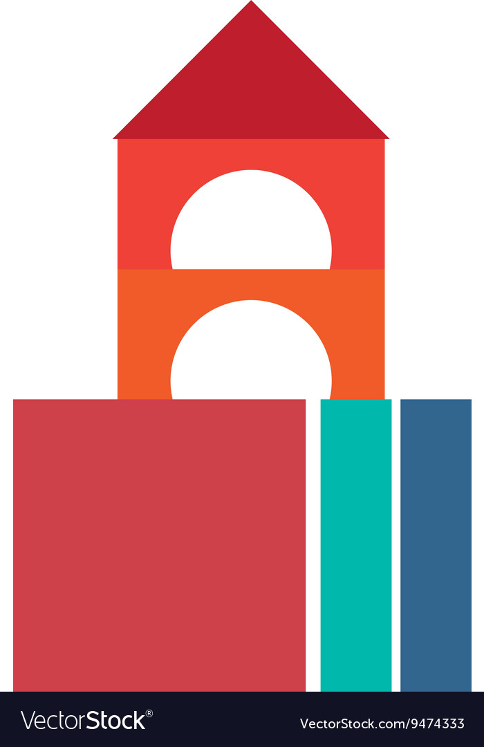 Construction blocks icon Royalty Free Vector Image