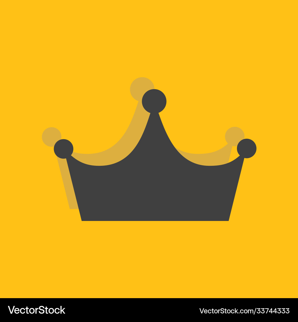 Crown icon sign icon symbol flat icon flat Vector Image