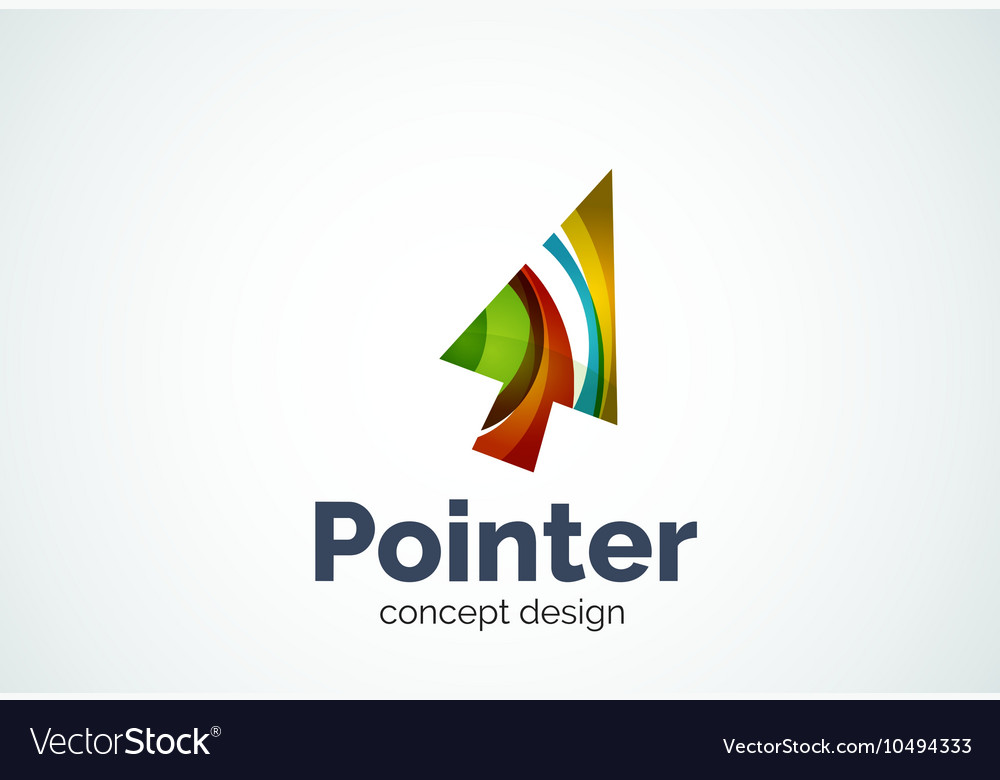 Cursor logo template mouse pointer and arrow Vector Image