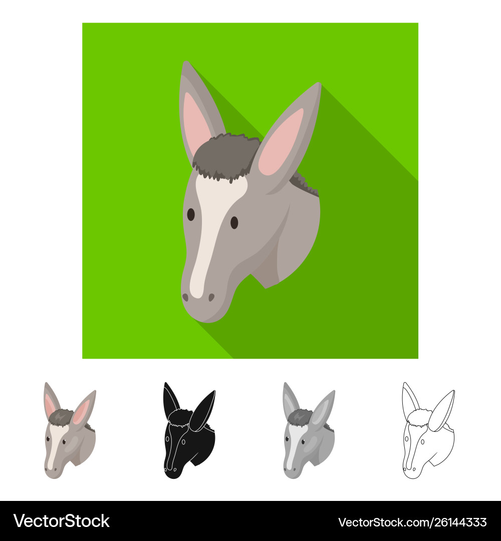 Design goose and face symbol set Royalty Free Vector Image