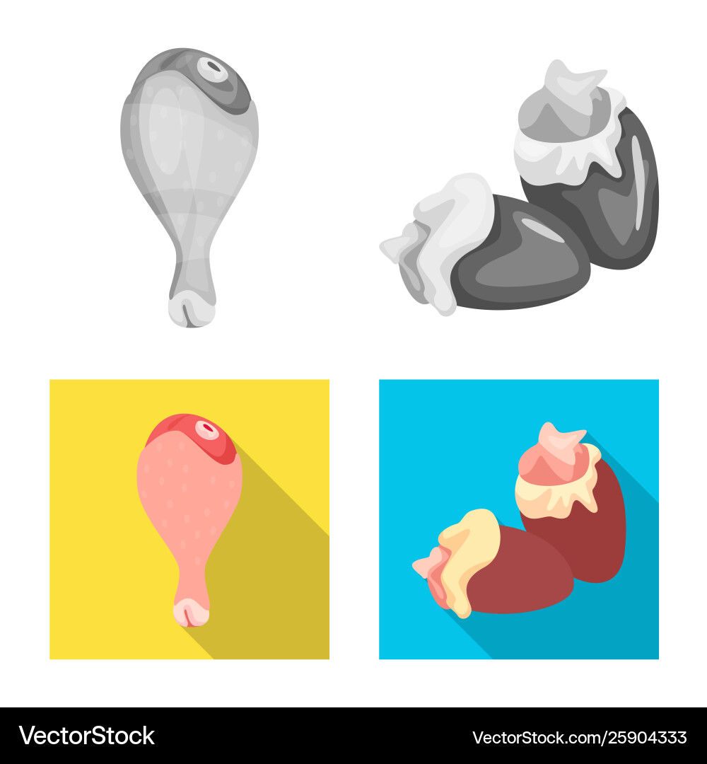 Design product and poultry sign Royalty Free Vector Image