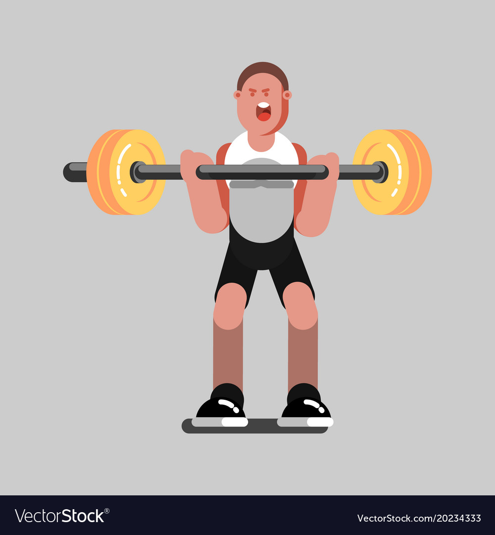 Guy doing exercises Royalty Free Vector Image - VectorStock