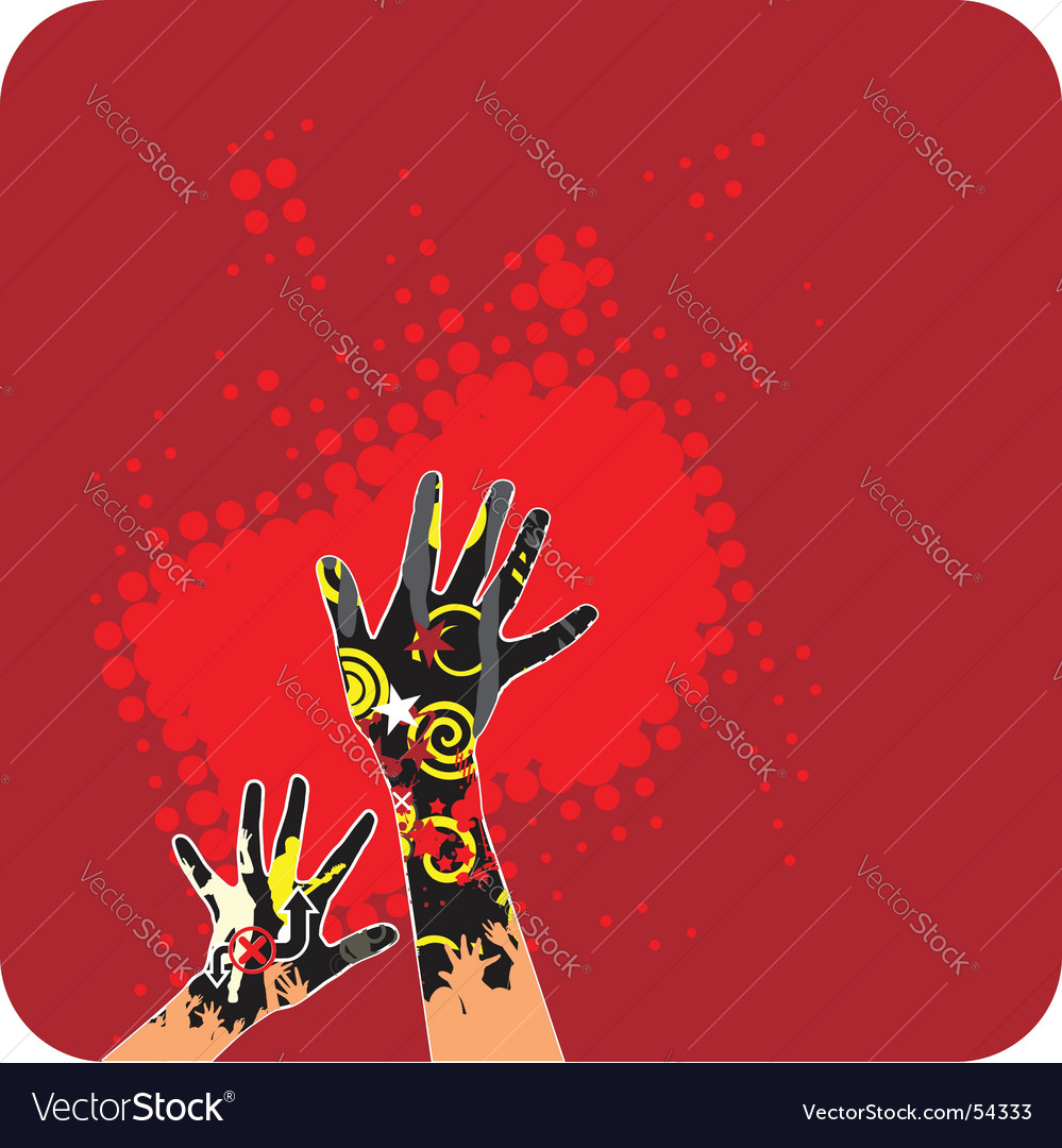 Hands background Royalty Free Vector Image - VectorStock