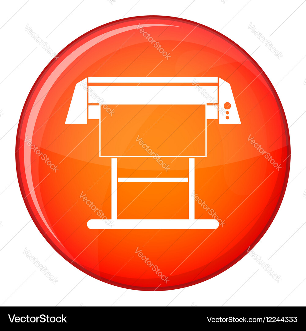 Large format inkjet printer icon flat style Vector Image