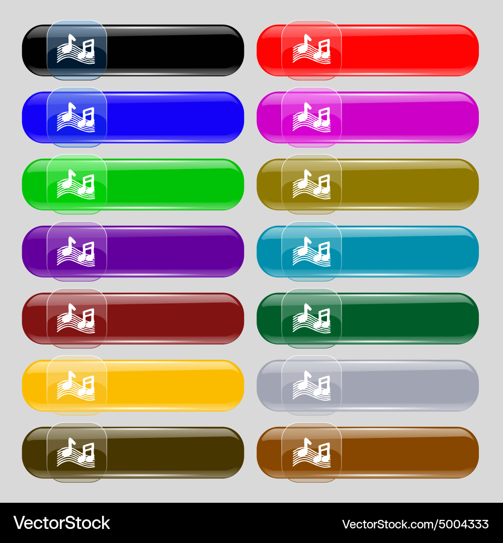 Musical note music ringtone icon sign big set Vector Image