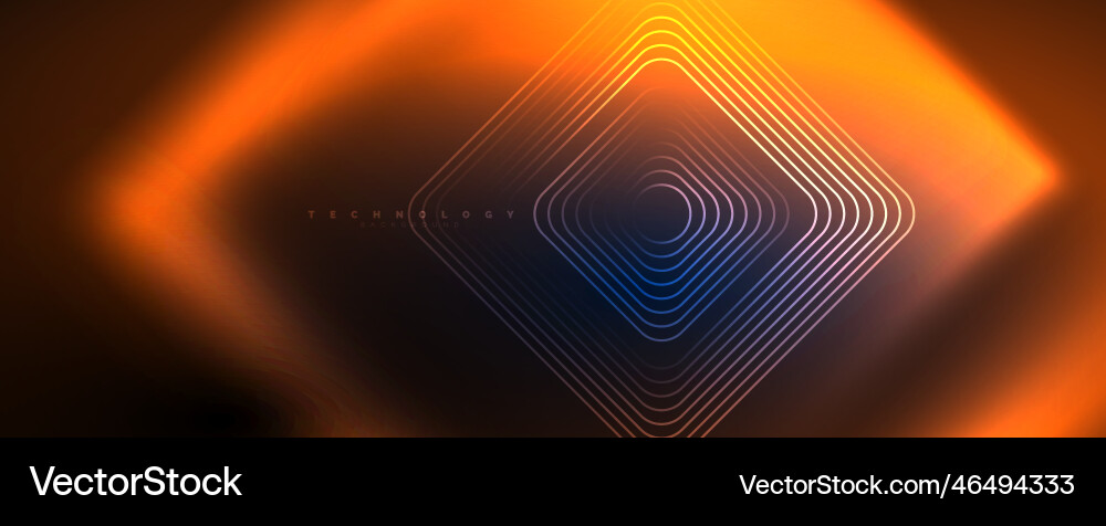 Neon glowing techno lines hi-tech futuristic Vector Image