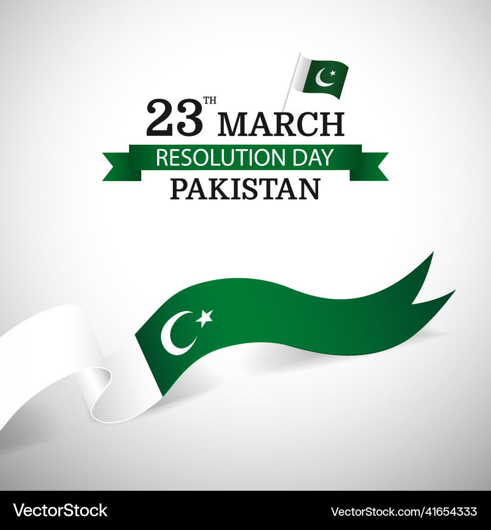 Pakistan resolution day Royalty Free Vector Image