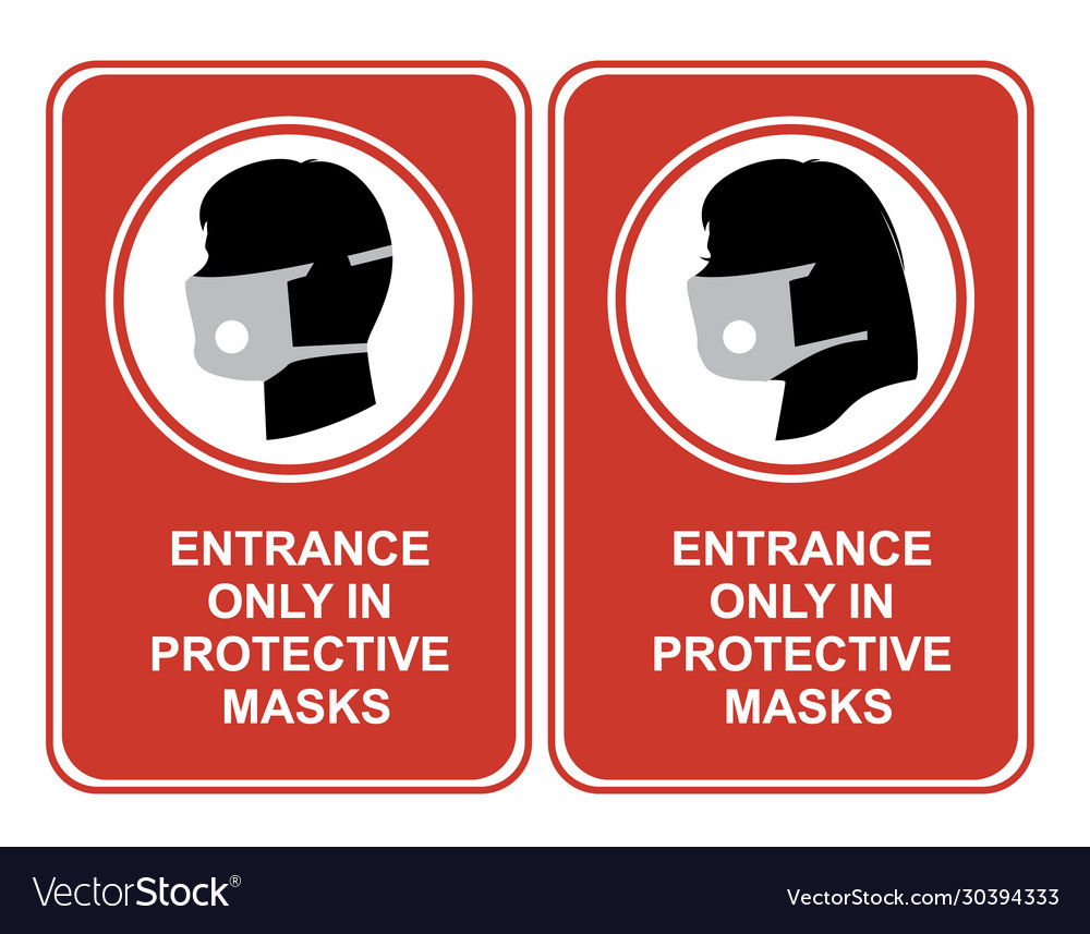 Protective masks coronavirus Royalty Free Vector Image