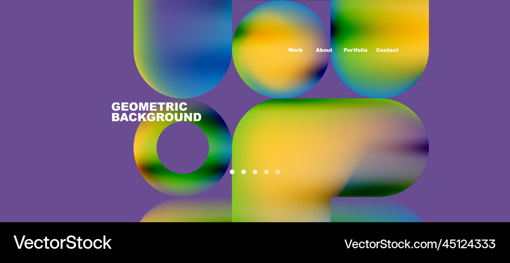 Round shapes and circles with liquid gradients Vector Image