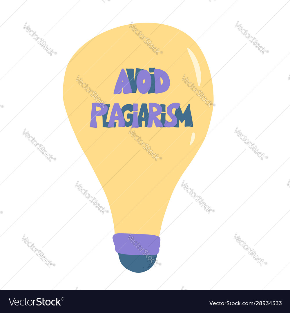 Stop plagiarism hand drawn text lettering Vector Image Stop plagiarism hand drawn text lettering Vector Image