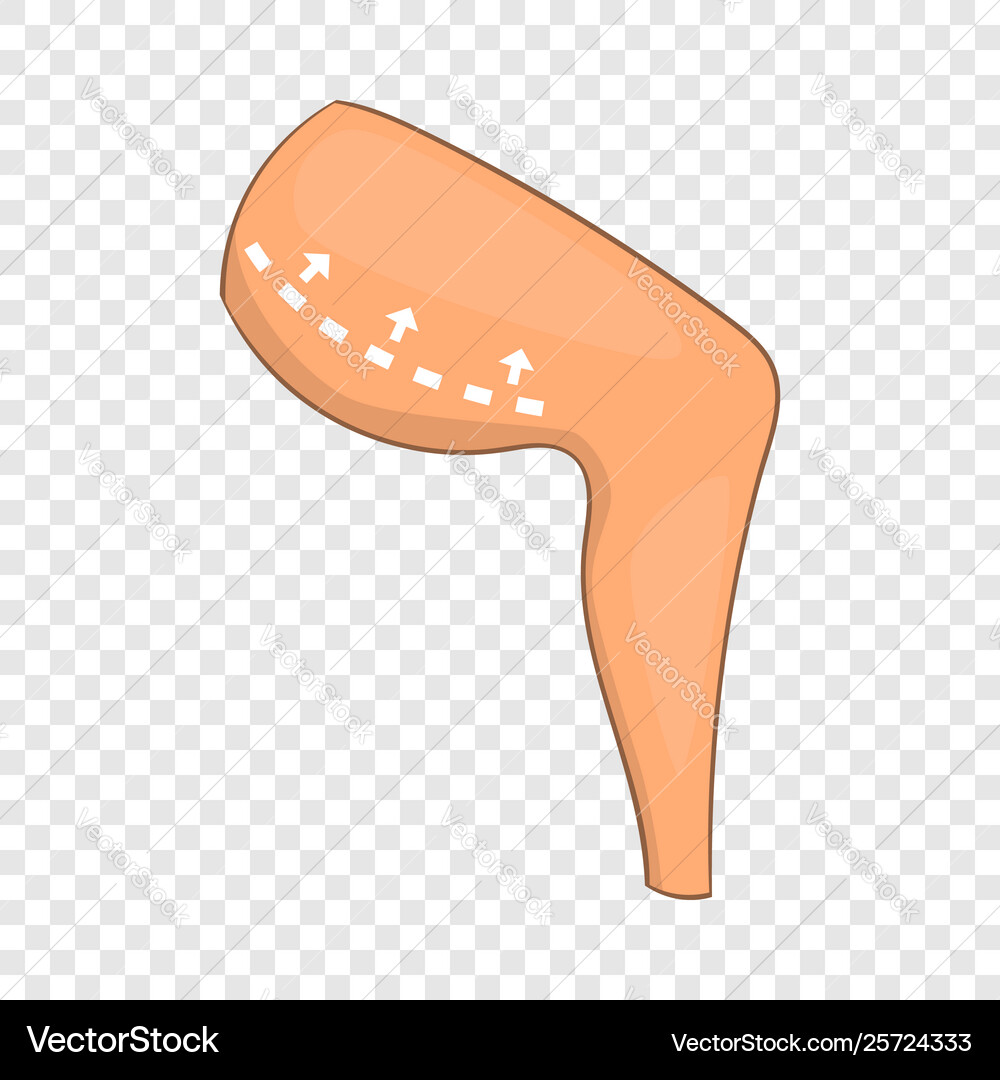 Thigh surgery correction icon cartoon style Vector Image