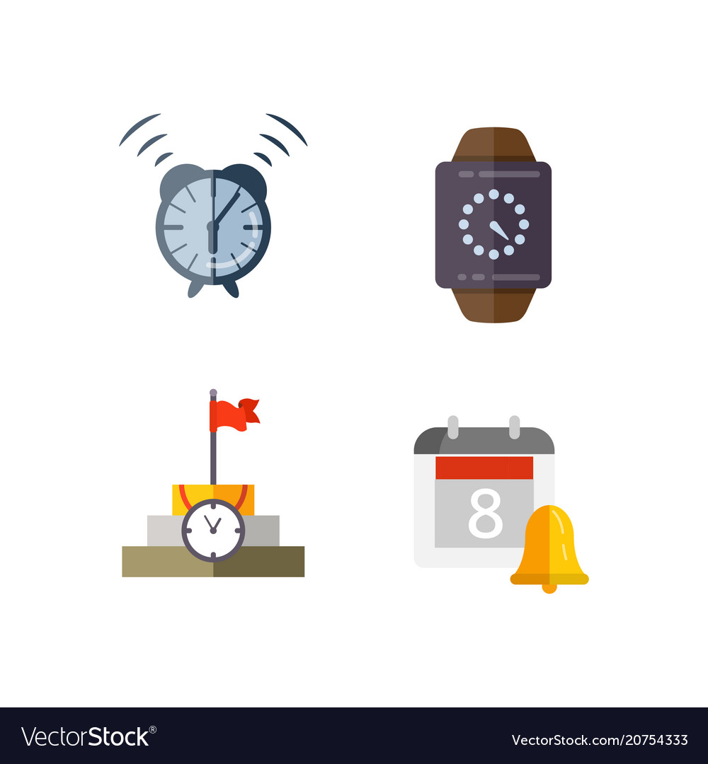Time management planning and control clock timer Vector Image