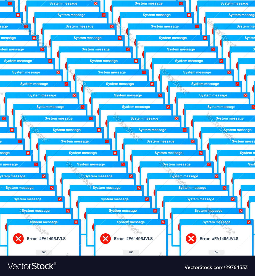 Vintage user interface critical error warning Vector Image