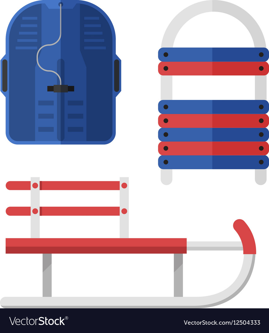 Winter sleds set Royalty Free Vector Image - VectorStock