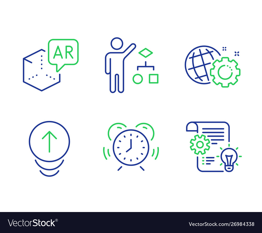 Algorithm time management and augmented reality Vector Image