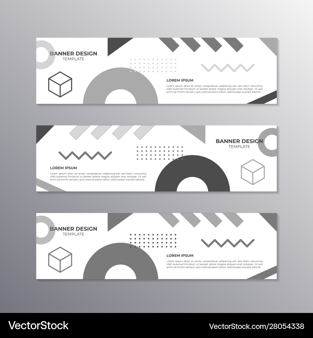 Banner with monochrome minimal design cool Vector Image