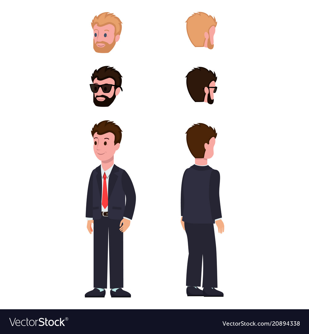 Character construction set Royalty Free Vector Image