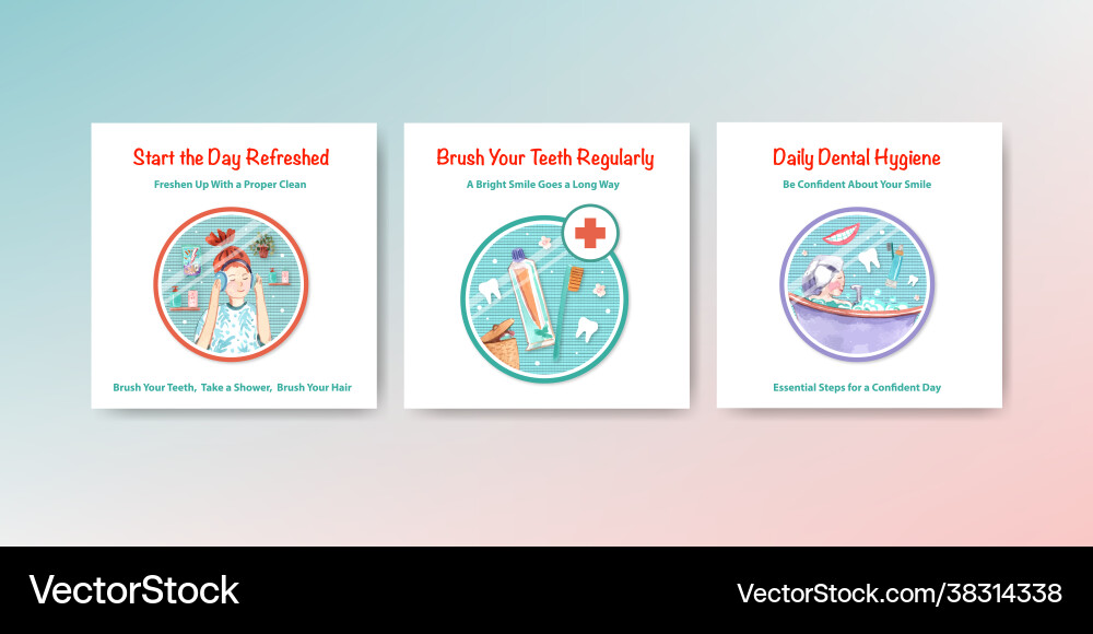 Daily life ads template design for brochure Vector Image