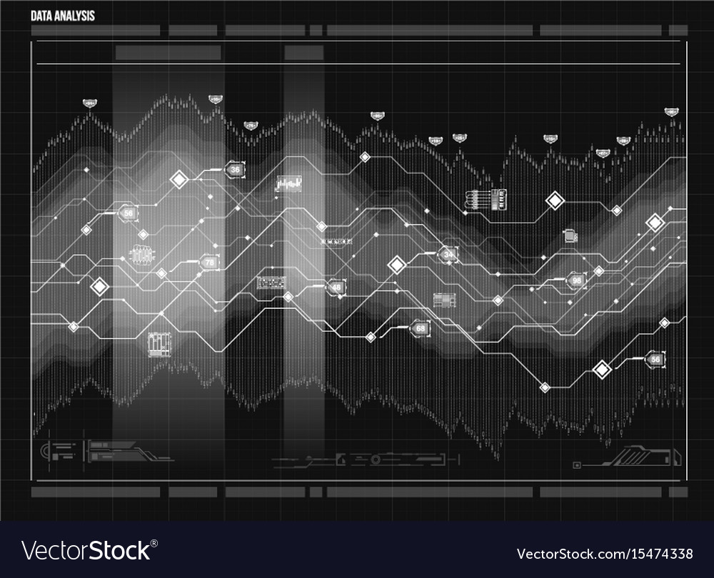 Data analysis visualization visual data Royalty Free Vector