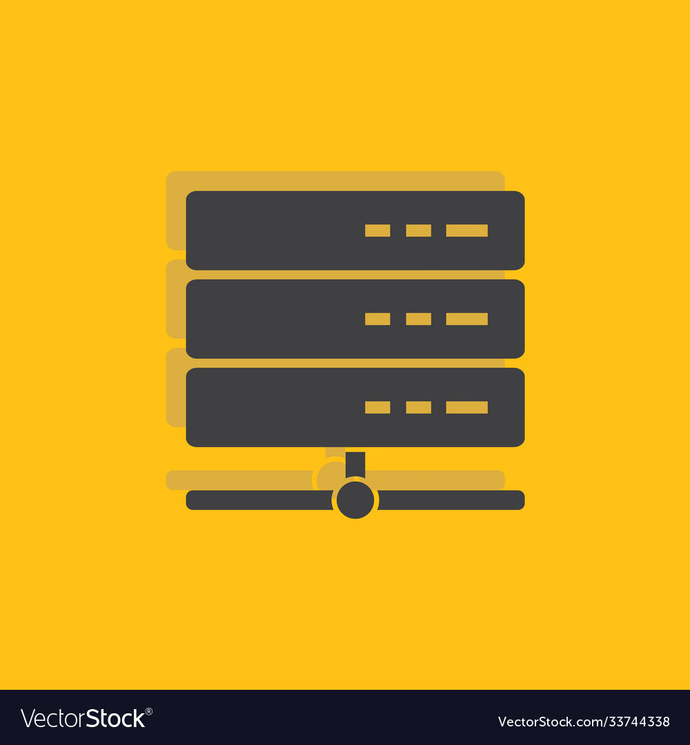 Database server icon sign storage Royalty Free Vector Image