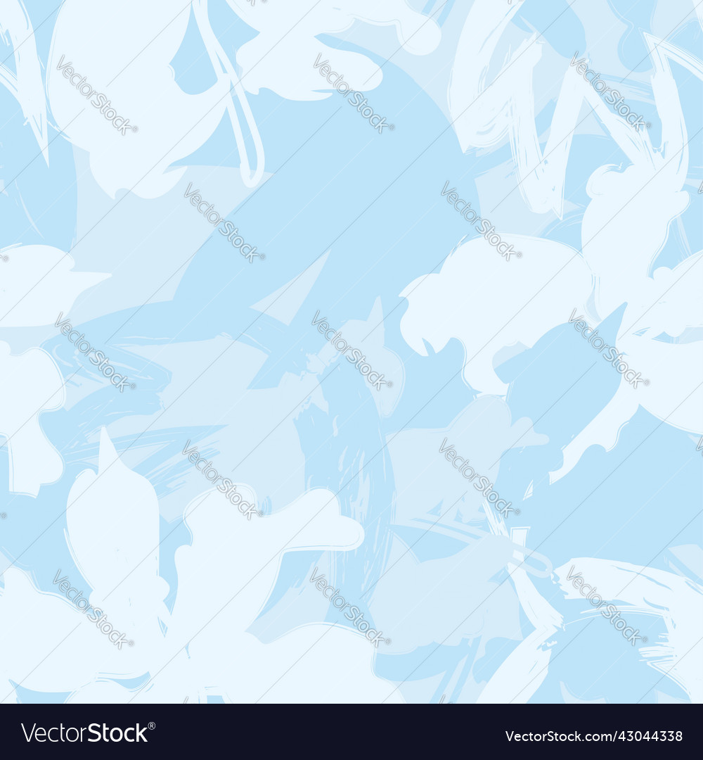 Floral brush strokes seamless pattern design Vector Image