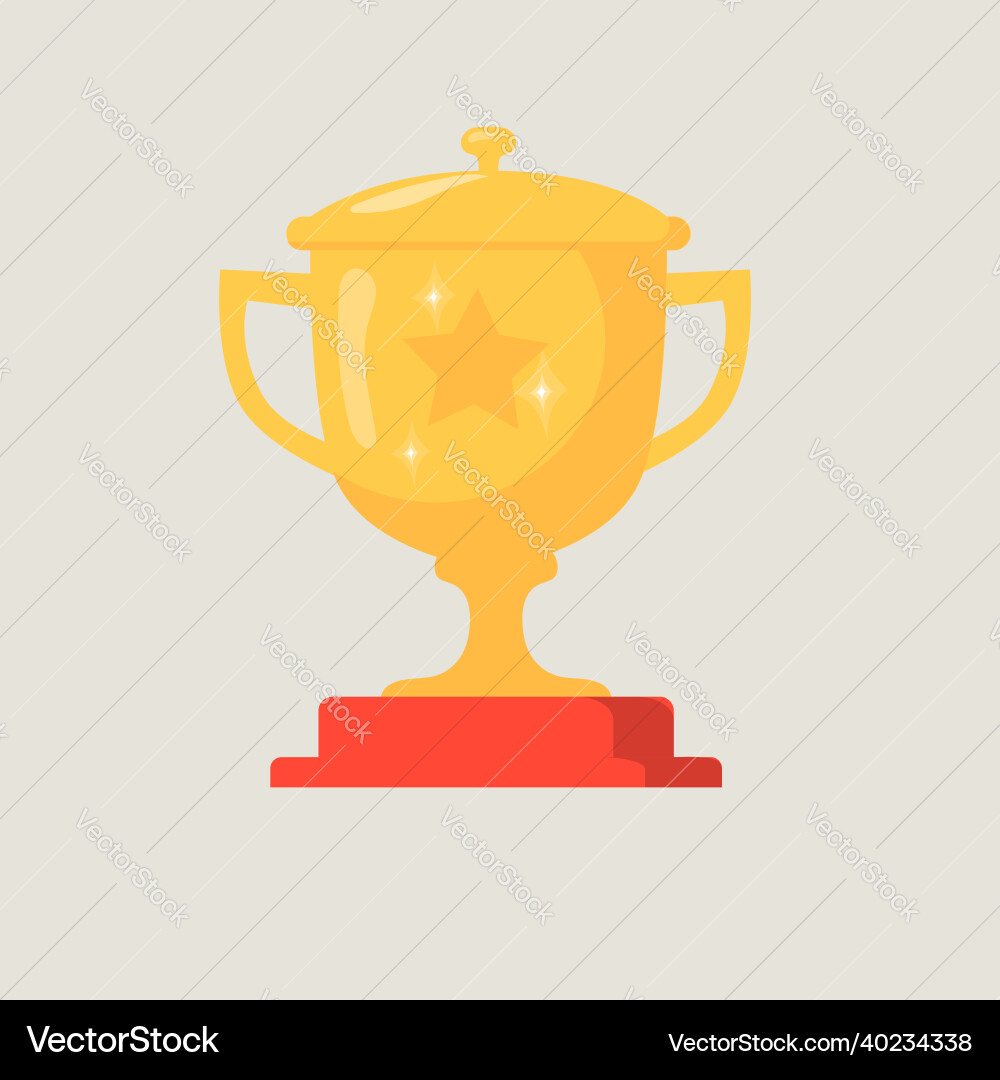Golden award for winner flat design Royalty Free Vector