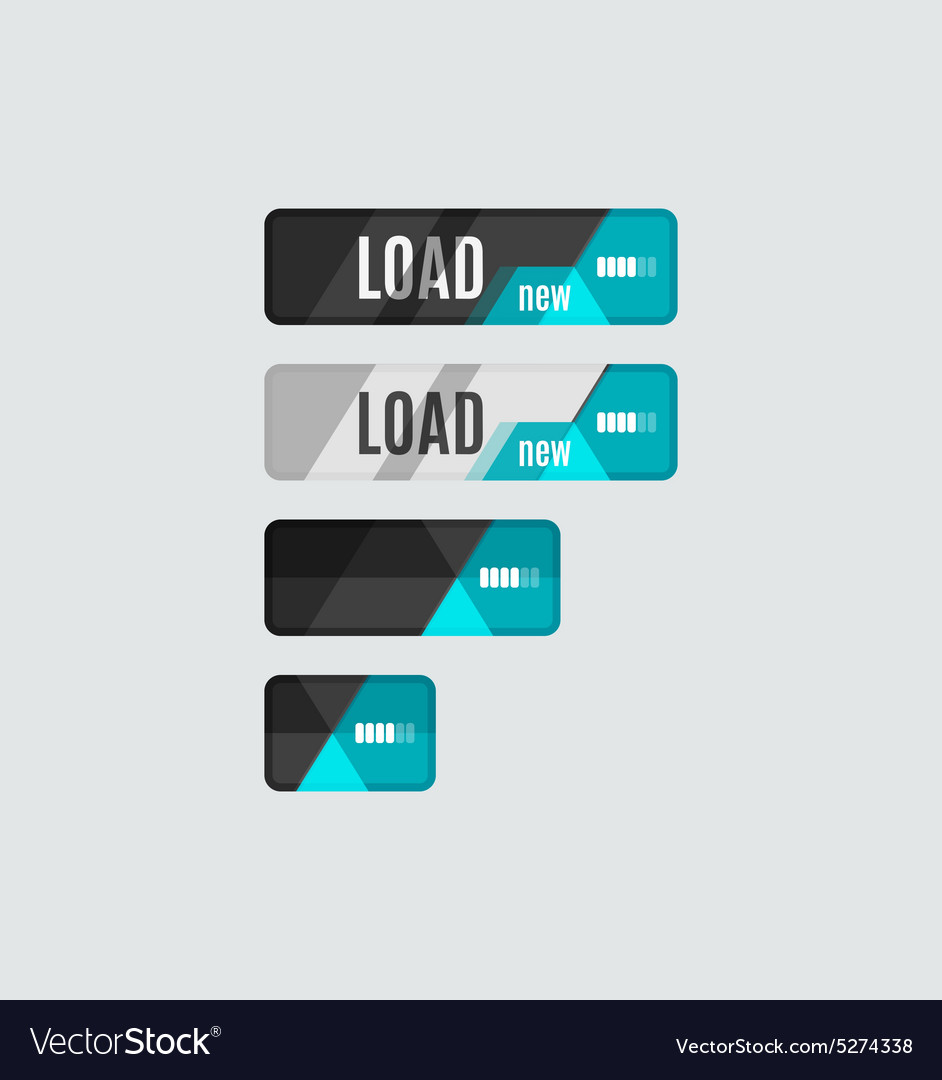 Load button futuristic hi-tech ui design Vector Image