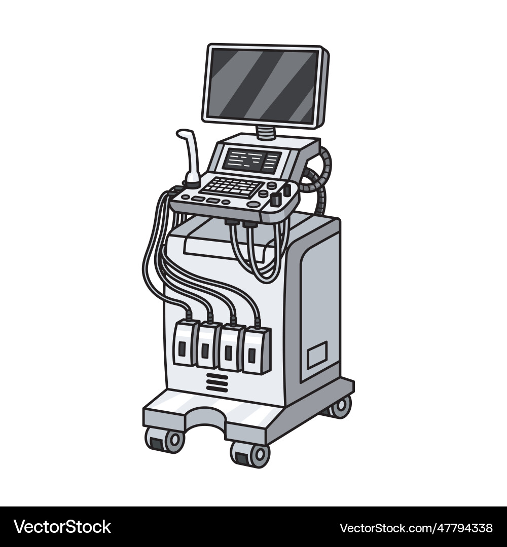 Medical ultrasound device tool scanner science Vector Image