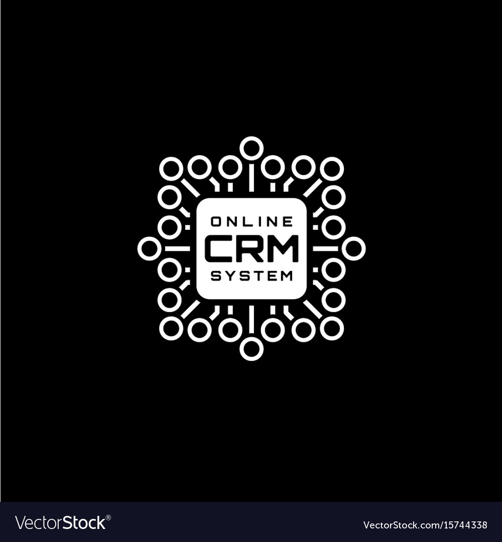 Online crm system icon flat design Royalty Free Vector Image Online crm system icon flat design Royalty Free Vector Image